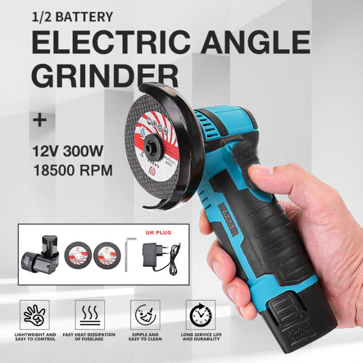 12V Penggiling Sudut Mini Brushed Angle Grinder Listrik 15000Rpm ...