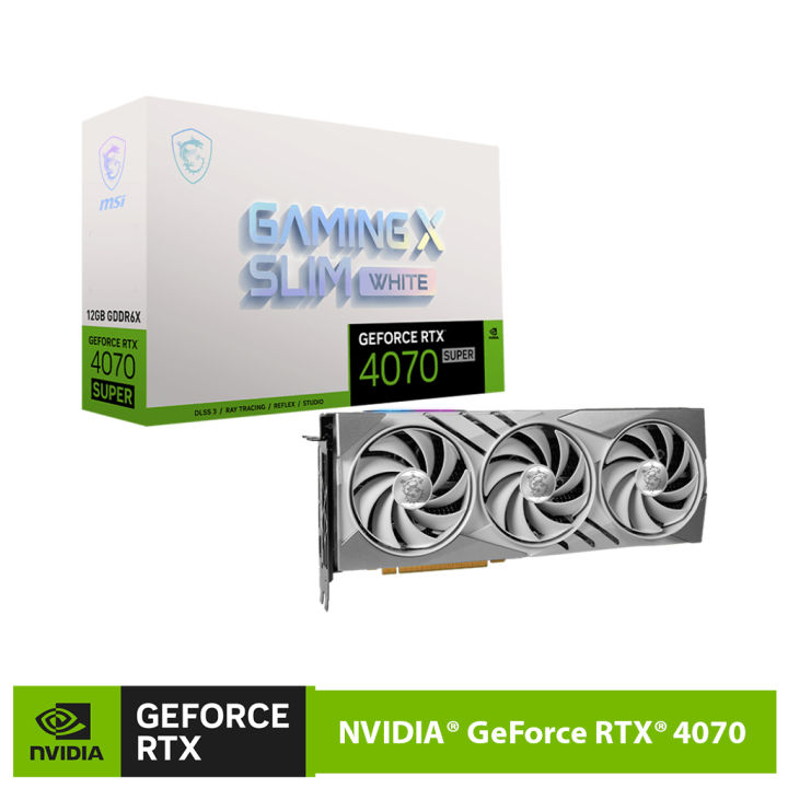 MSI RTX4070 Super Gaming X Slim White NON-OC | DisplayPort x 3 (v1.4a ...