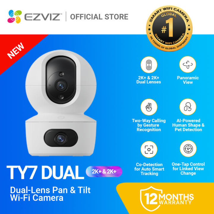 EZVIZ TY7 1080P Dual Lens Wifi CCTV Camera connect cellphone Color ...