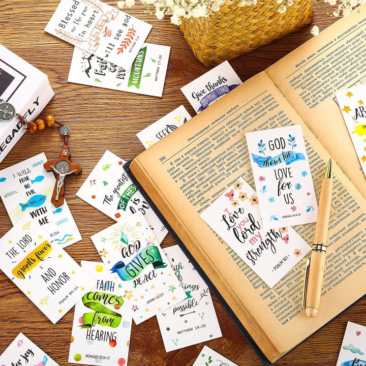 10 Pieces Bible Verse Cards with Scripture Inspirational Mini Prayer ...