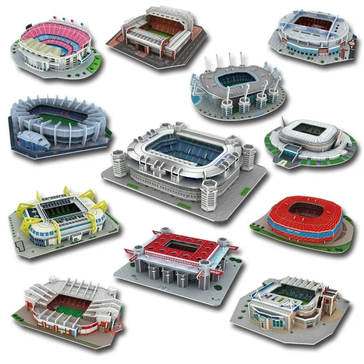 FINE Paper Miniature Football Stadiums DIY Assemble 3D Soccer Stadium ...