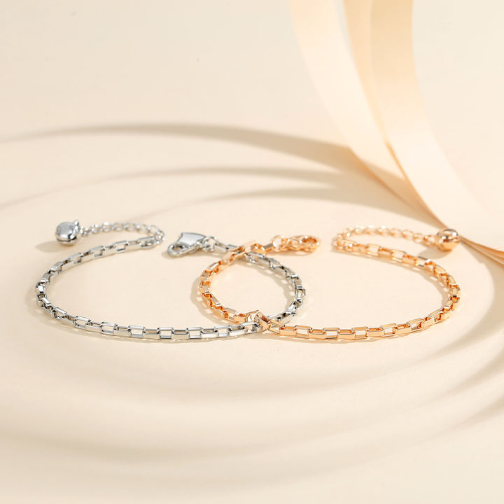 LANME JEWELRY Gelang Titanium Sederhana Rantai Gaya Korea Untuk Wanita ...