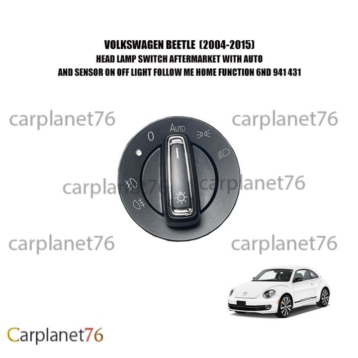 VOLKSWAGEN BEETLE HEAD LAMP SWITCH AFTERMARKET WITH AUTO AND SENSOR ON OFF LIGHT FOLLOW ME HOME ...