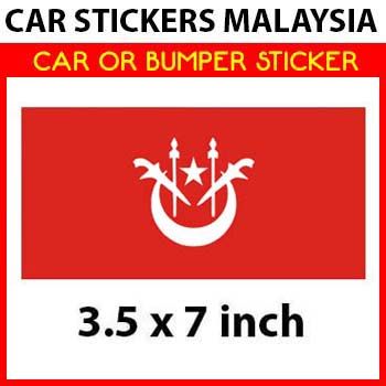Flag Kelantan Bendera [CSM] CAR STICKER OR BUMPER STICKER | Lazada