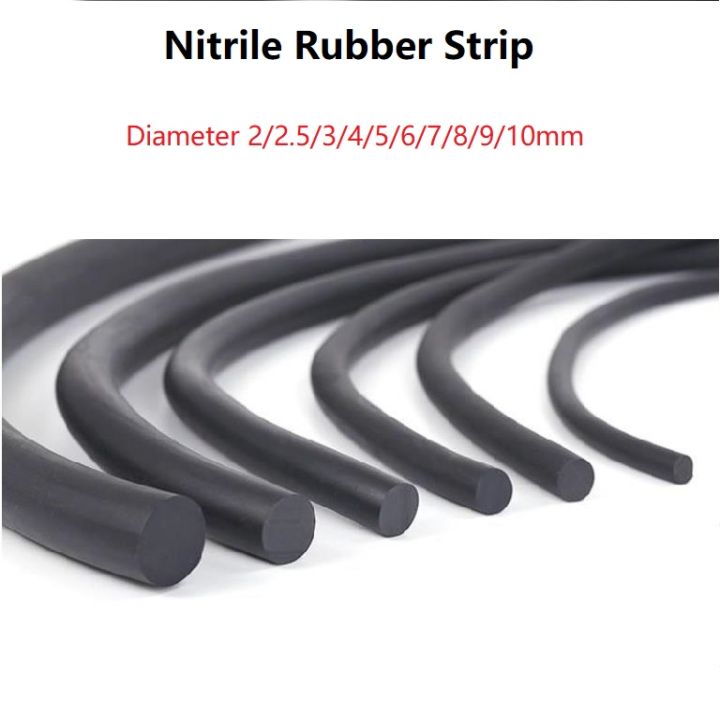 3/10Meter Solid Black Nitrile Rubber Strip O Ring Cord NBR Rubber Seal ...