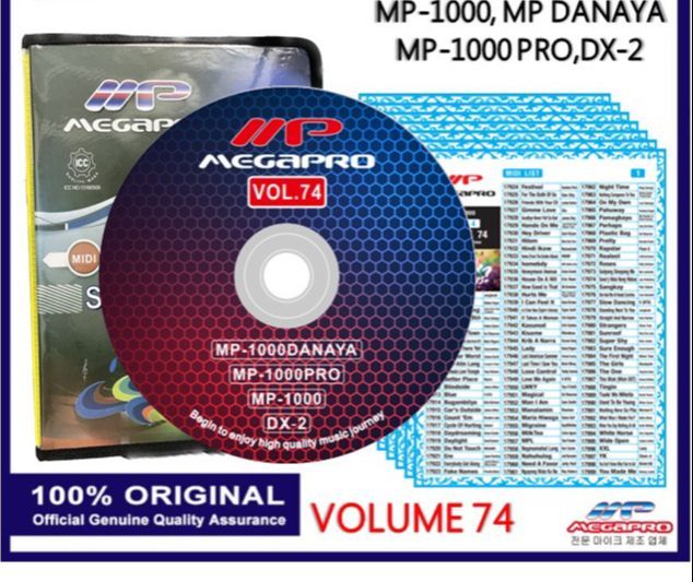 MEGAPRO SONGLIST FOR MP1000/ MP1000PRO/ DANAYA Volume 74 UPDATE | Lazada PH
