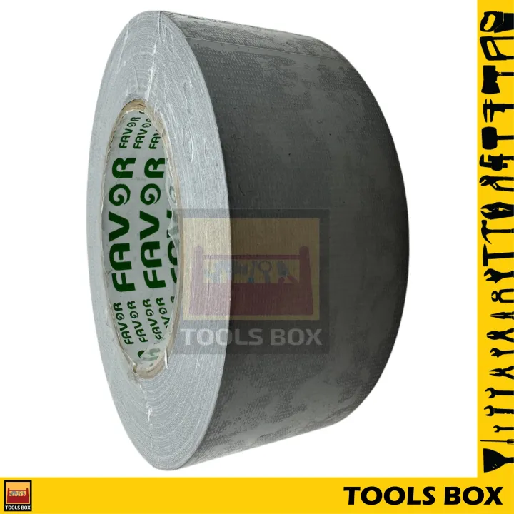 Favor Duct Tape 2-Inch 50-Yard Black/Grey High Tack Adhesive Strong ...