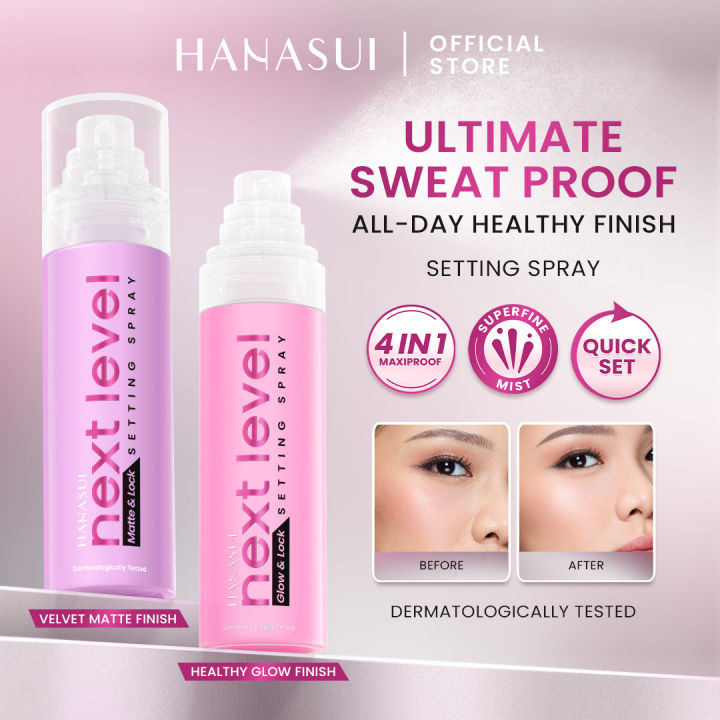 [NEW] Hanasui Next Level Matte/Glow & Lock Setting Spray - Healthy Glow ...