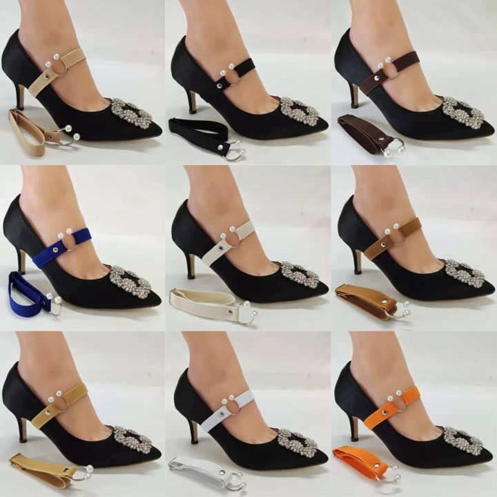 1Pair Women Shoelace For High Heels Adjustable Elastic Shoe Strap Belt ...