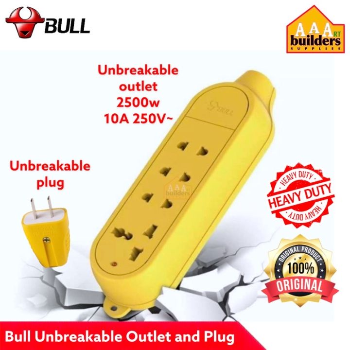 Bull Unbreakable Outlet and Plug Heavy Duty Extension Outlet | Lazada PH