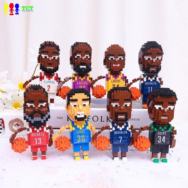 Mô hình lego bóng rổ NBA chi tiết hơn 400 mảnh Curry, Lebron James ...