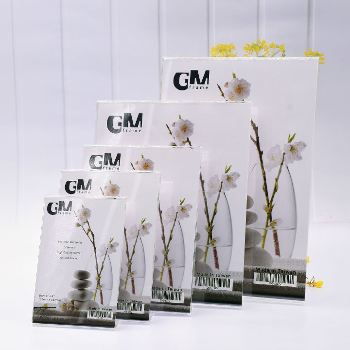 [NEW] Acrylic Transparent L-Shaped Portrait Stand | Acrylic Photo Frame ...