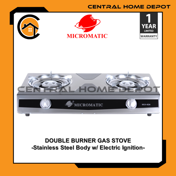 Micromatic Automatic Ignition Double Burner Gas Stove / MGS-0234 ...