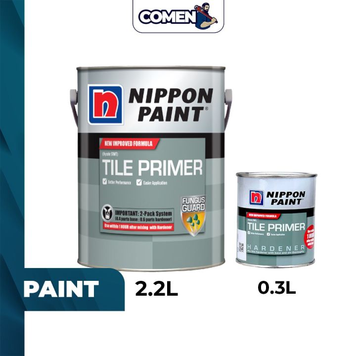 NIPPON PAINT Tile Primer 2.5L Water Thinned Epoxy Primer Tile Floor ...