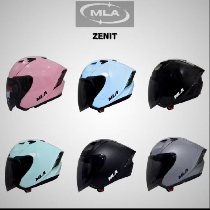 HELM HALF FACE MLA ZENIT SINGLE VISOR ORIGINAL SNI / HELM HALF FACE ...