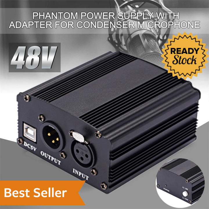 Phantom Power Microphone 1 Channel 48V Supply Mic Pantom Pawer Suply Fawer Suplay Mikrofon ...