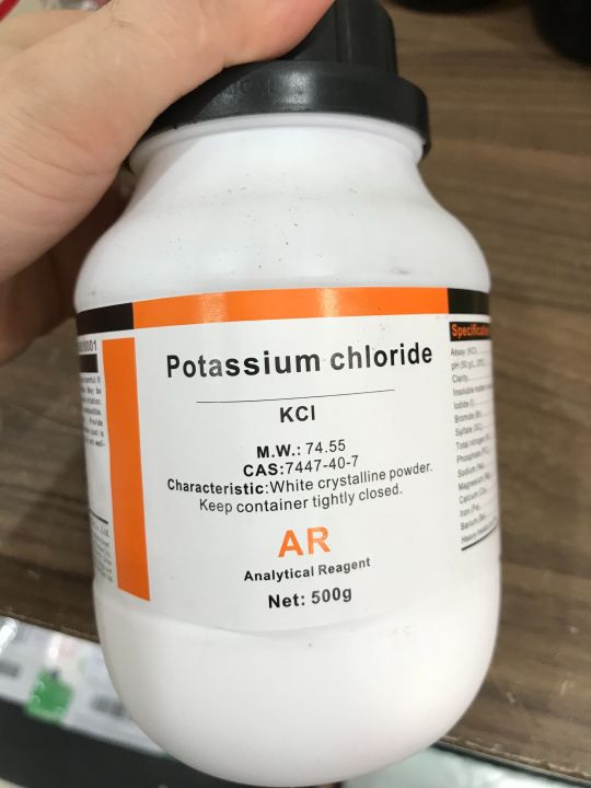 Potassium chloride kali clorua KCl tinh khiết lọ khối lượng 500g ...