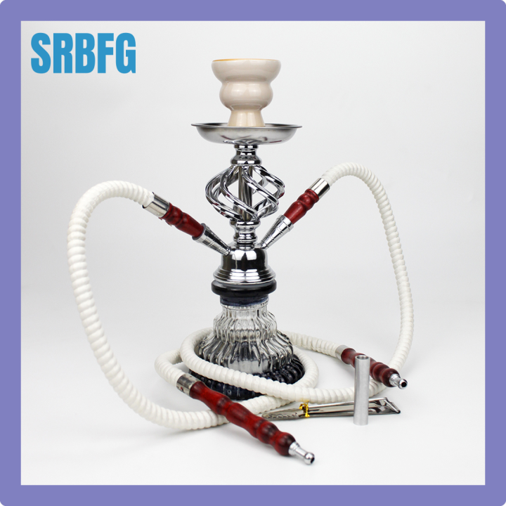 SRBFG Classic Shisha with 2 Hose Ceramic Bowl Tongs Complete Shiaha ...