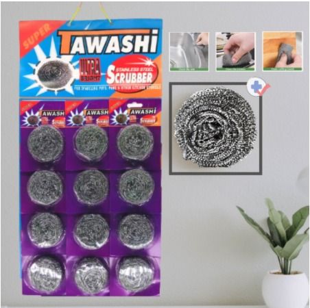 Kitchen Steel Wool Round Stainless Steel Wool kitchen scouring 6pcs ...