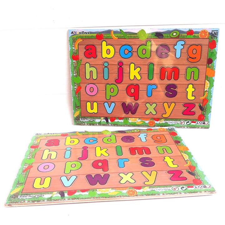 Mainan Anak Puzzle Edukatif Huruf Abjad Bahan Kayu Belajar Alfabet ...