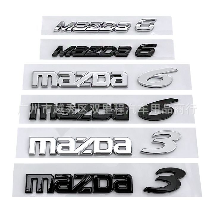 For MAZDA 3 6 MAZDA3 MAZDA6 logo English letter number sticker Rear ...