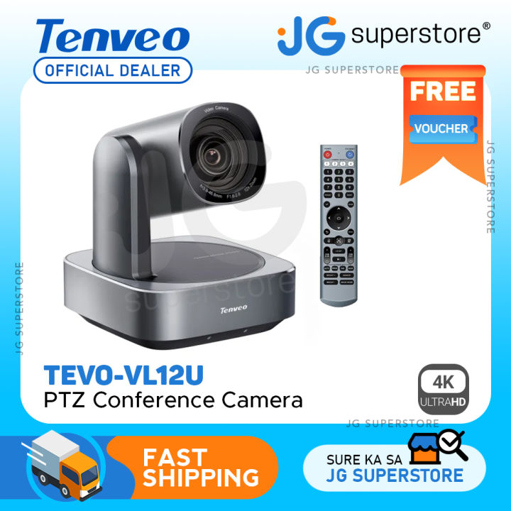 Tenveo TEVO-VL12U 4K UHD USB / HDMI Video Conference PTZ Camera with Wall Mount, 12x Optical ...