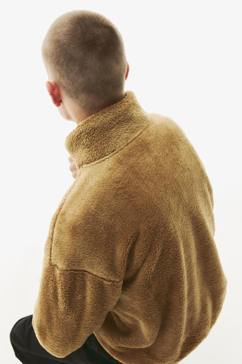 H&M - Loose Fit Zip-through teddy top | Lazada PH