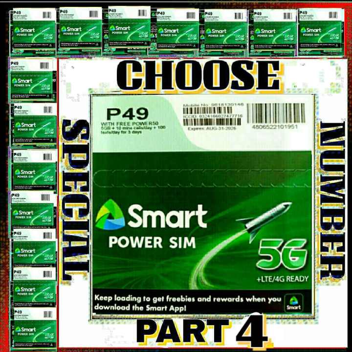 SMART SIM CARD 5G "CHOOSE NUMBER SPECIAL" (Part 4) Brand New and Sealed ...