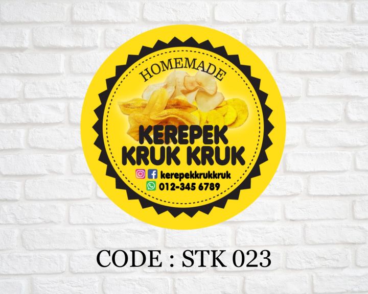 STICKER LABEL KEREPEK | STICKER KEREPEK PISANG | Lazada