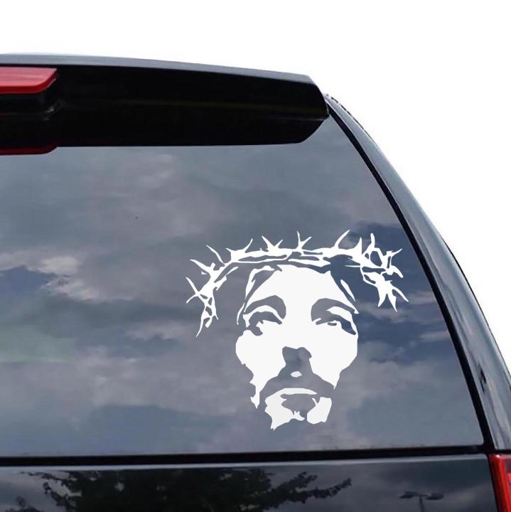 Sticker Mobil Cutting Vinyl Reflektif Siluet Yesus Kristen | Lazada ...