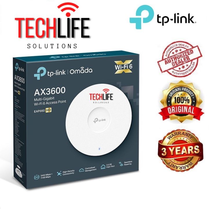 TP-Link EAP620HD/EAP660HD WIFI 6 DUALBAND AX3600 POE GIGABIT CEILING ...