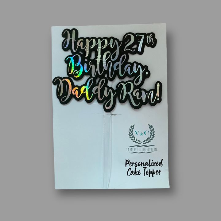 Personalized Holographic Cake Topper | Lazada PH