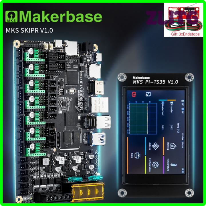 ZLITG MKS SKIPR board Klipper mainboard PI-TS35 touch screen EMMC ...
