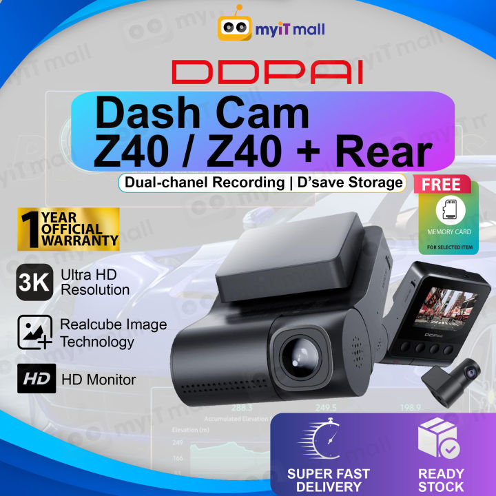[DDPAI] Dash Cam Z40 Full HD 1944P GPS Version Front Cam Camera Dual ...