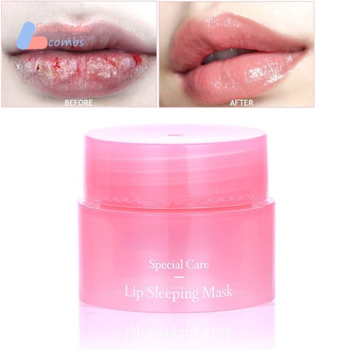 Korean Lip Sleeping Mask Night Sleep Moistened Lip Balm Bleaching Cream ...