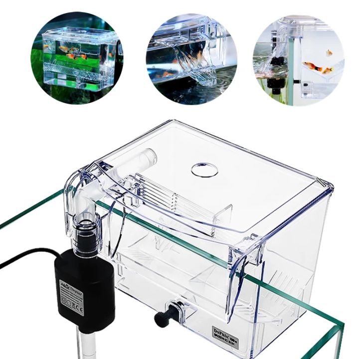 Wall Mount External Aquarium Breeding Box Transparent Fish Tank ...