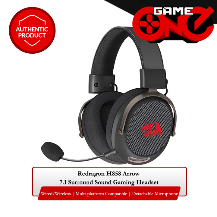 Redragon H858 Arrow 7.1 Surround Sound Gaming Headset - Black | Lazada PH