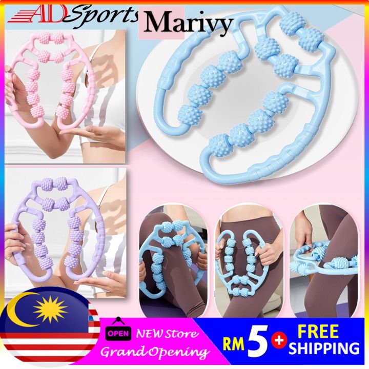 Marivy - U Shape Yoga Massage Roller 12 Wheels 360 Degree Massager ...