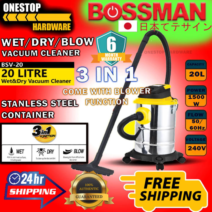 [NEW 3 IN 1 PRO] BSV20 (BSV-20) 20 Litre Wet Dry Vacuum Cleaner Wet ...
