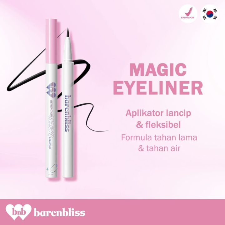 BNB barenbliss Black Eclipse Eyeliner (KOTAK PUTIH PINK) | Lazada Indonesia
