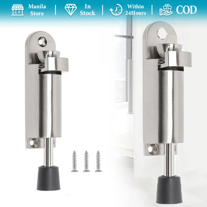 Kickdown Door Stops Stainless Steel Spring Loaded Telescopic Step On ...
