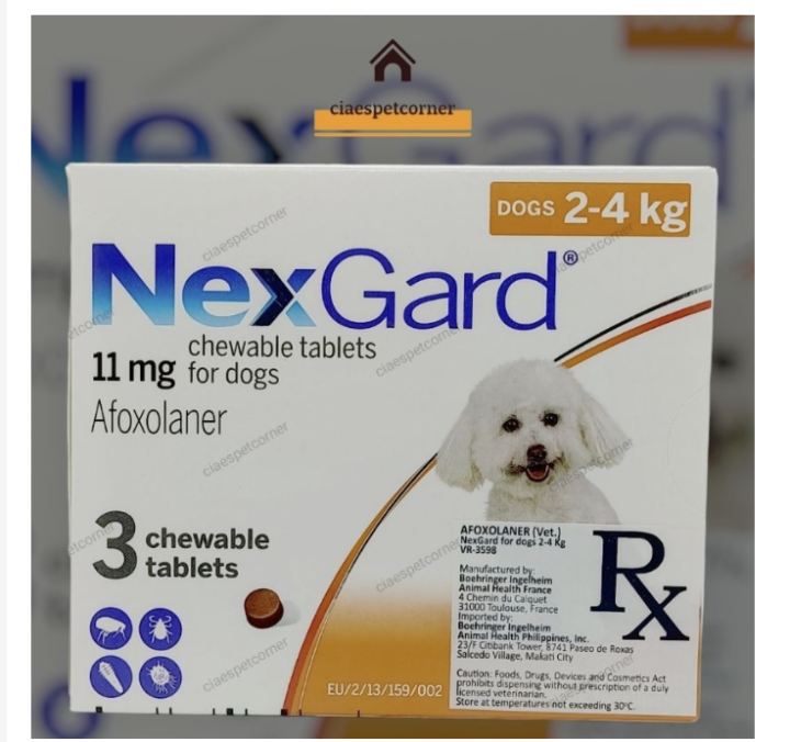 Nexgard Anti Tick & Flea with Sticker for DOGS Chewable Meds exp09/2025 ...