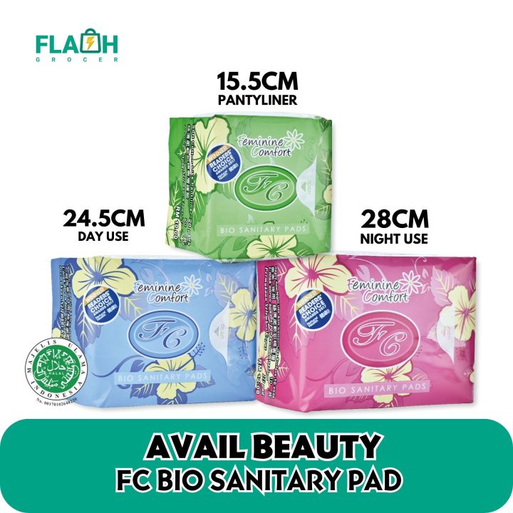 Avail FC Bio Sanitary Pad Herba Halal Pertama - Pantyliner(Hijau)/ Day ...