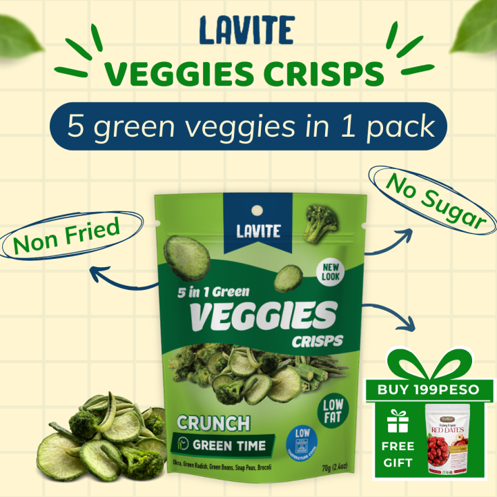 Lavite Veggies Crisps Mixed 5 In 1 Green Dried Vegetables Healthy ...