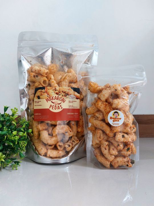 Dapoer Gona - Cemilan Makaroni Peda Daun Jeruk - Cemilan Makaroni Snack ...