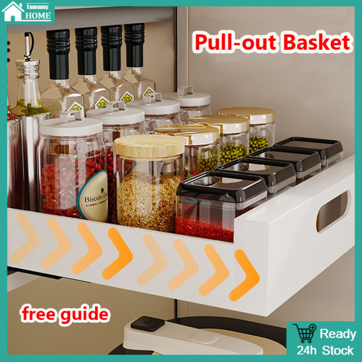 Rumah-- Kitchen Cabinet pull out dish Rack Pull-out Basket for Storing ...
