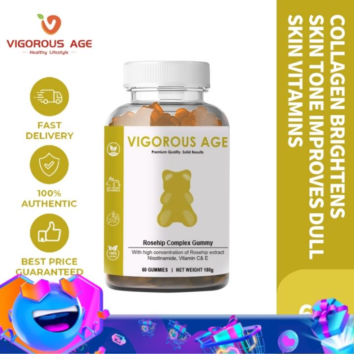 Vigorous Age Collagen Gummies with Niacinamide Vitamins Collagen ...