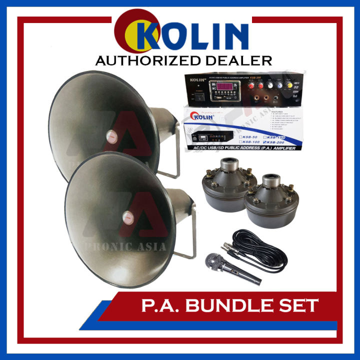 [PRONIC ASIA] Kolin Bundle: (KSB-100+221) 2pcs 16" P.A. Horn Trompa ...