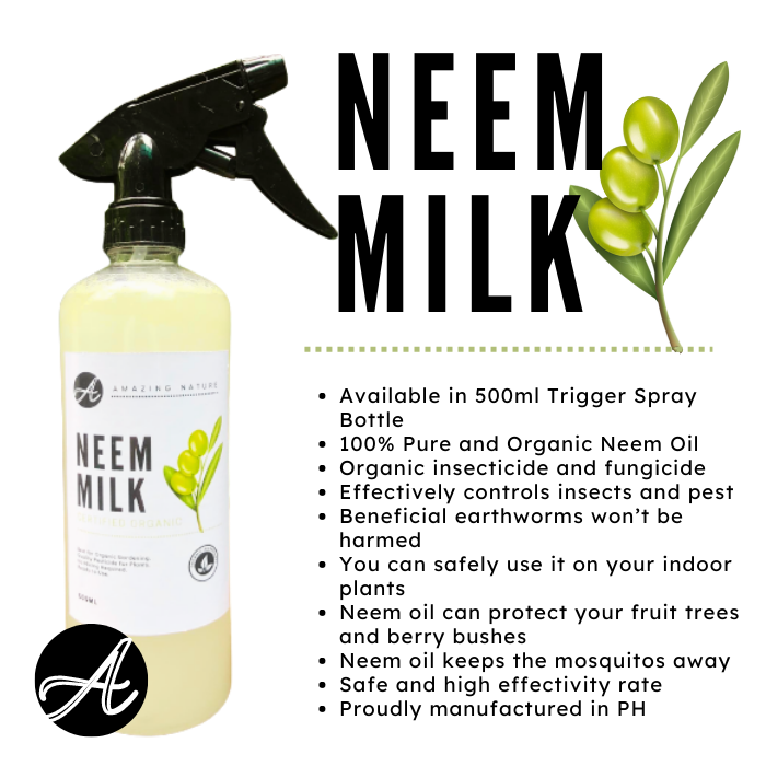 NEEM MILK by Amazing Nature 500ml Spray Organic Neem Extract, Ready to ...