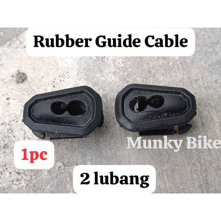 Rubber Plastic Jalur 2 Lubang Inner Cable Tutup Guide Karet Internal ...